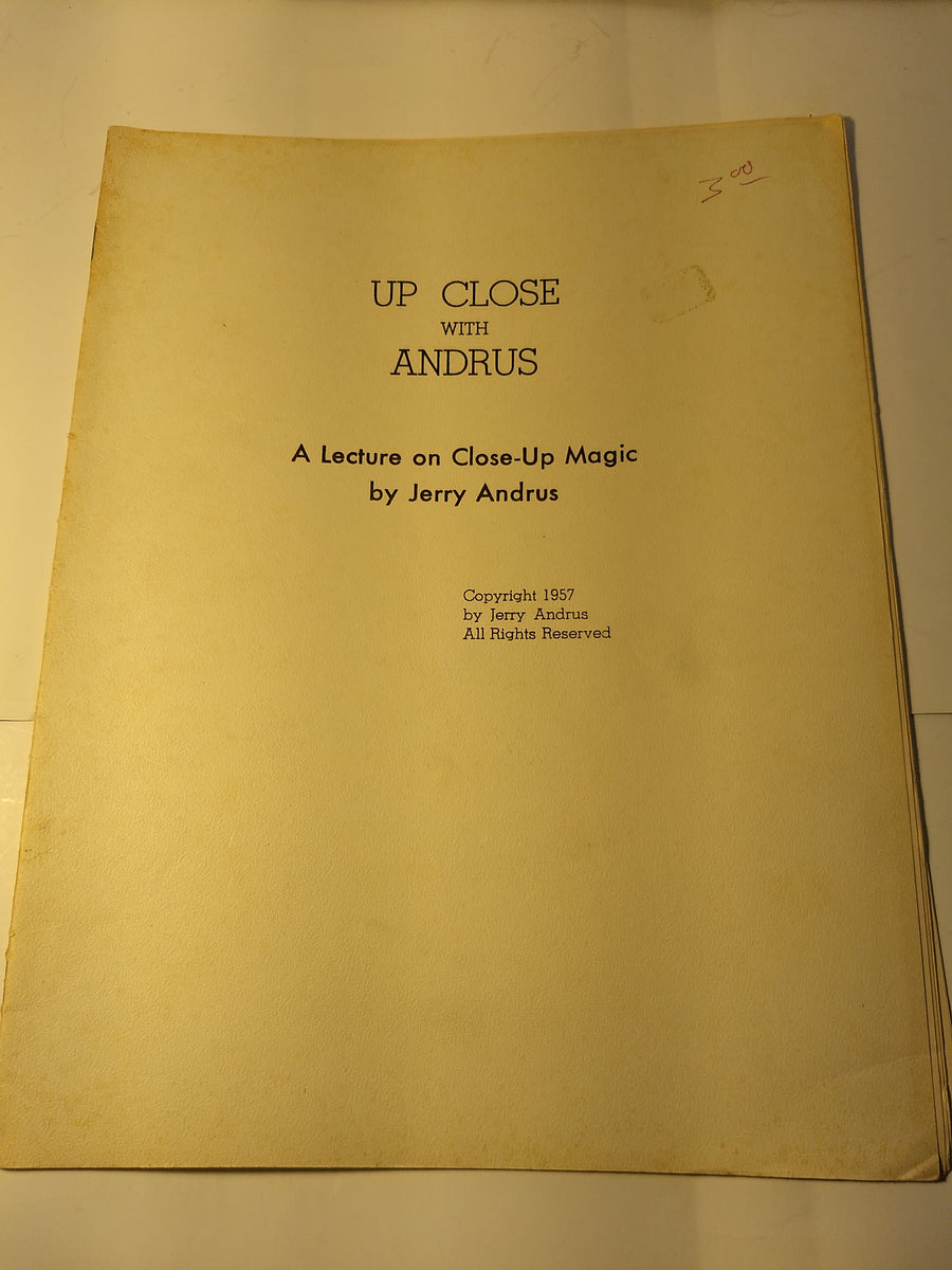 Jerry Andrus - Up Close with Andrus – Martin Breese Magic